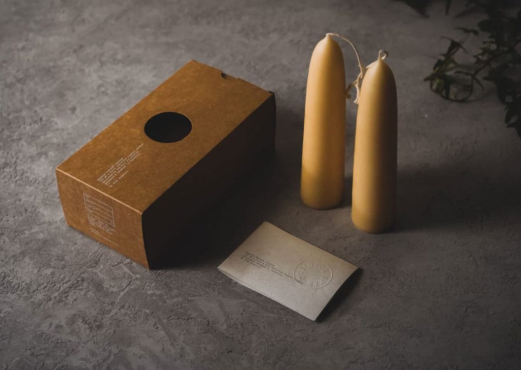 Organic Beeswax Stubby Taper Candles (Large) [Box] - Skär Organics