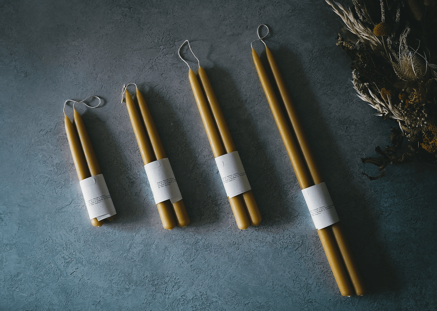 Organic Beeswax Stubby Taper Candles (Large) [Box] - Skär Organics