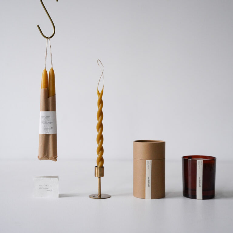 Organic Beeswax Stubby Taper Candles (Large) [Box] – Skär Organics ...